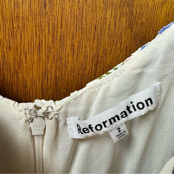 Reformation | Dresses | Reformation Tripoli Donna Ruffle Flounce Floral Print Tiered Long Maxi ...